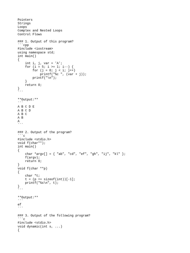 Zoho - Round 1 - Questions | PDF