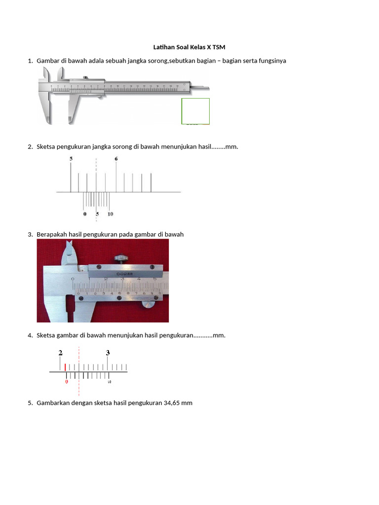 Latihan Soal Kelas X TSM | PDF