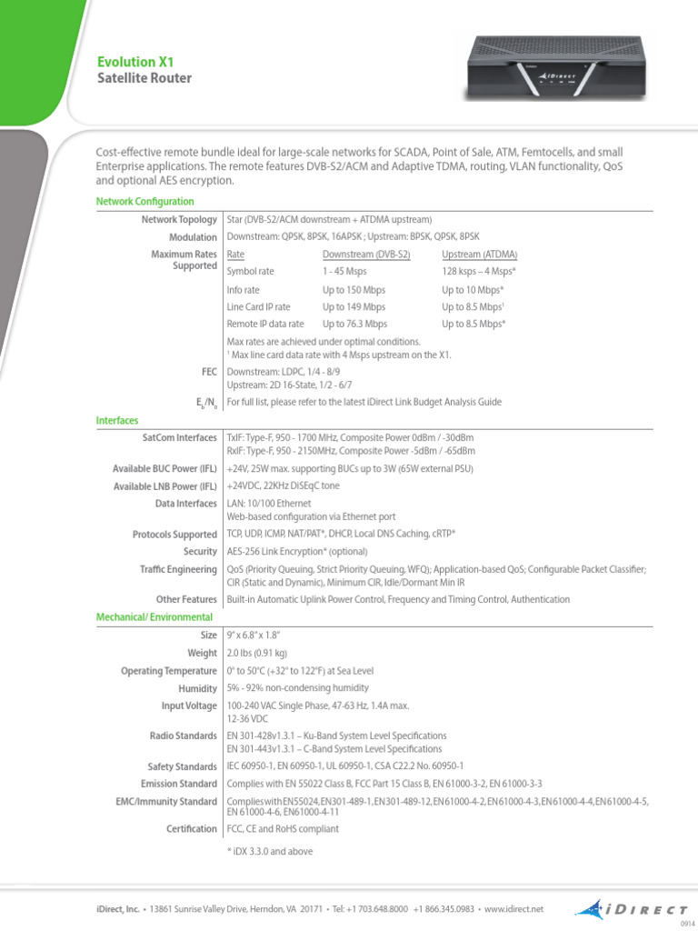 SPEC-SHEET-Evolution-X1 | PDF