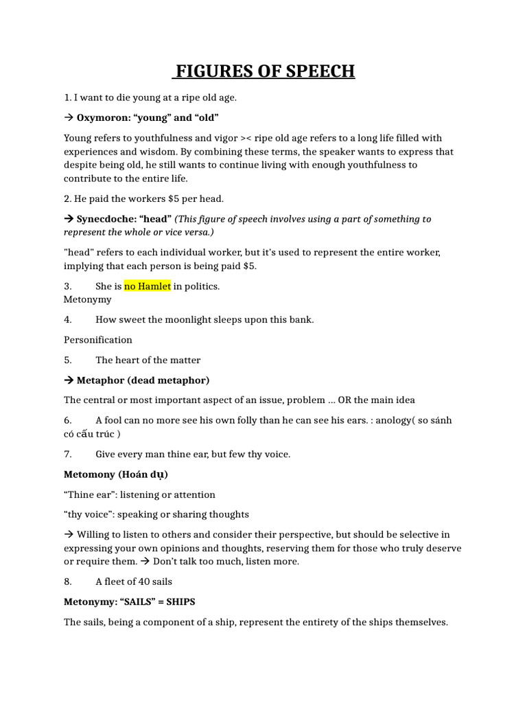 Figures of Speech | PDF