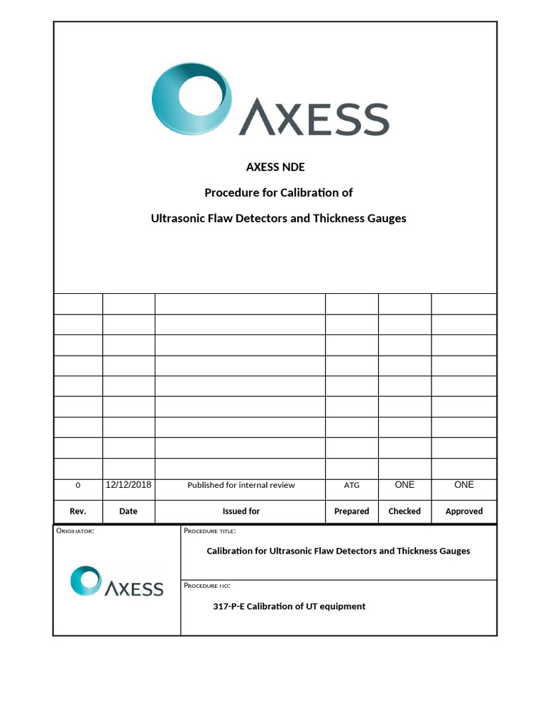 317-P-E Calibration UT Equipment | PDF