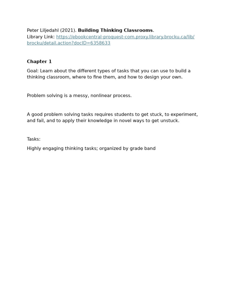 Building Thinking Classrooms in Math | PDF | Curriculum | Human ...