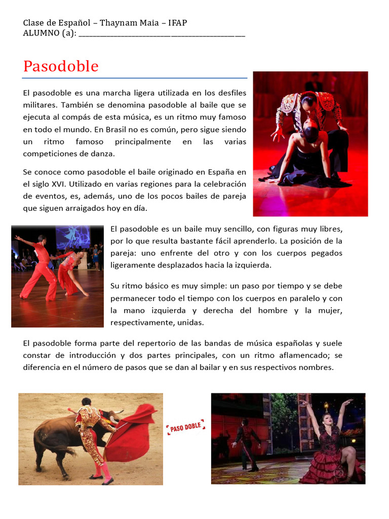 Actividad Pasodoble | PDF