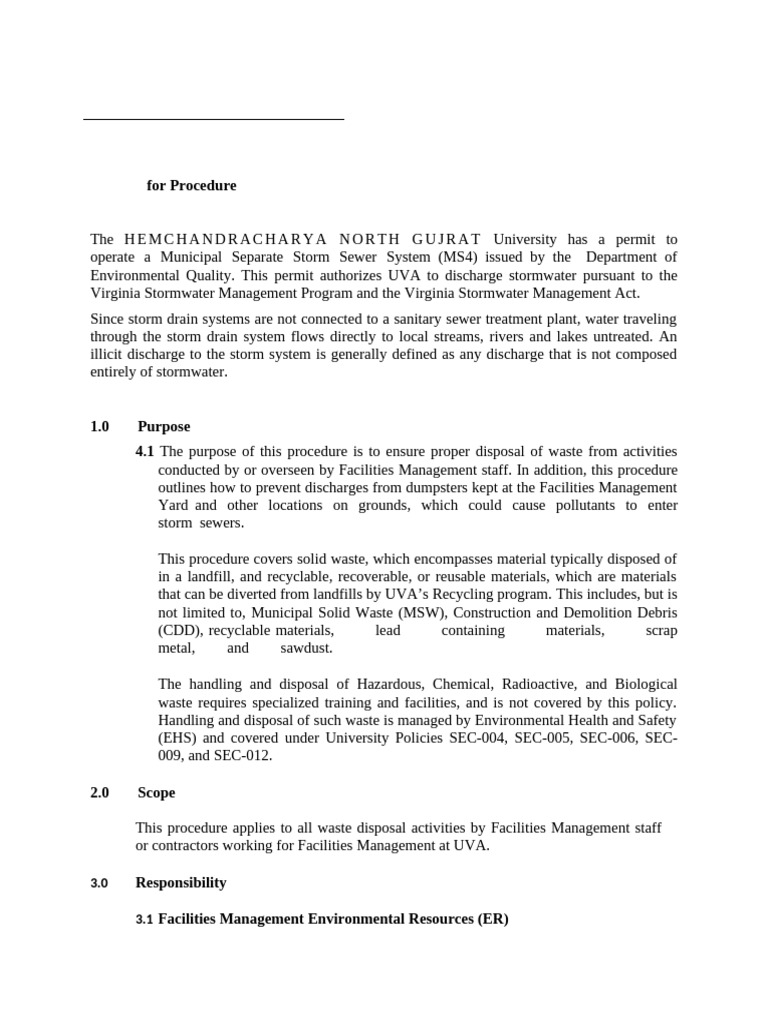 SOP Waste Management | PDF