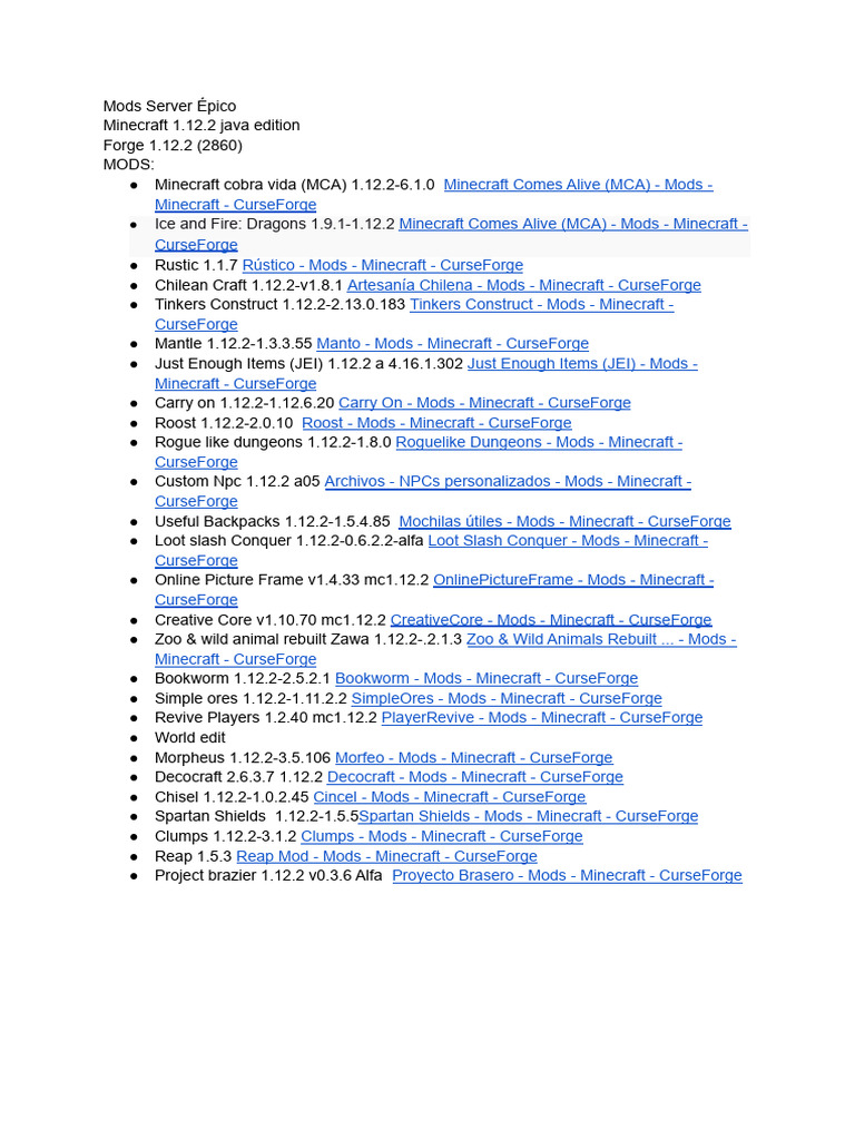 Mods Server Épico | PDF