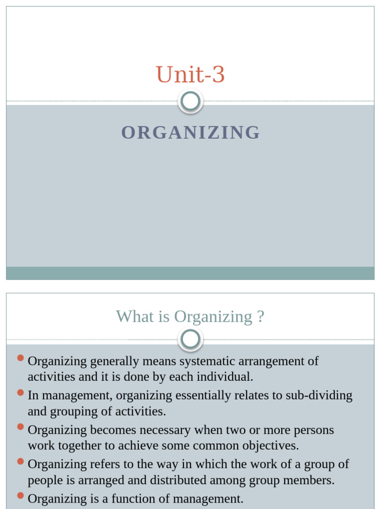 Unit-3 Organizing (1) | PDF