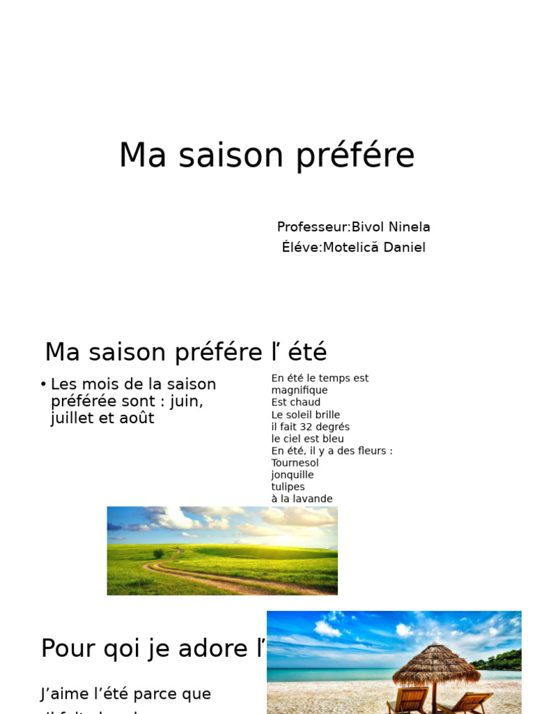 Ma Saison Préfére | PDF