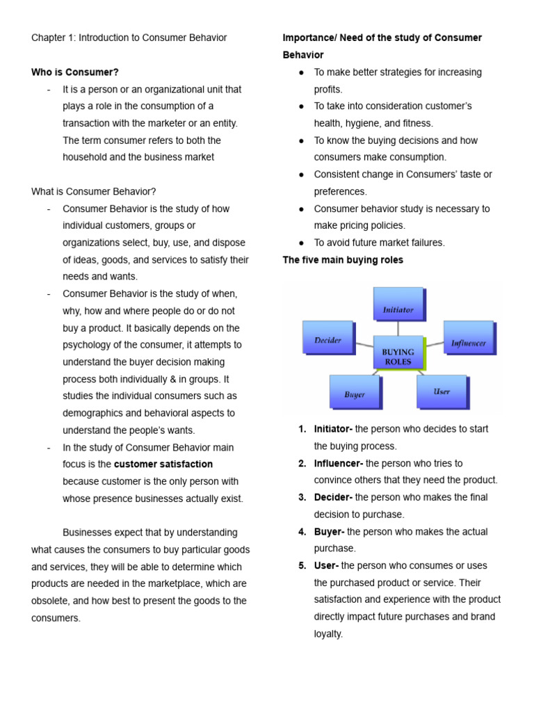 Chapter-1_-Introduction-to-Consumer-Behavior | PDF