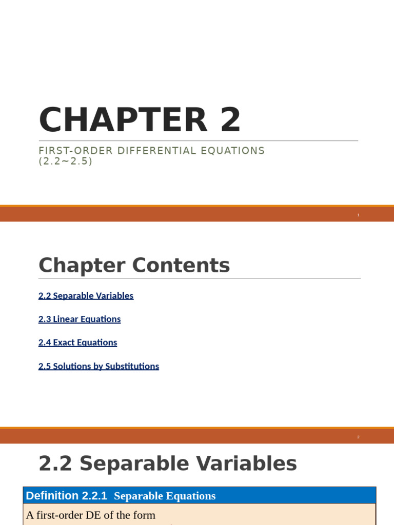 02 Chapter2 1st Order ODE | PDF