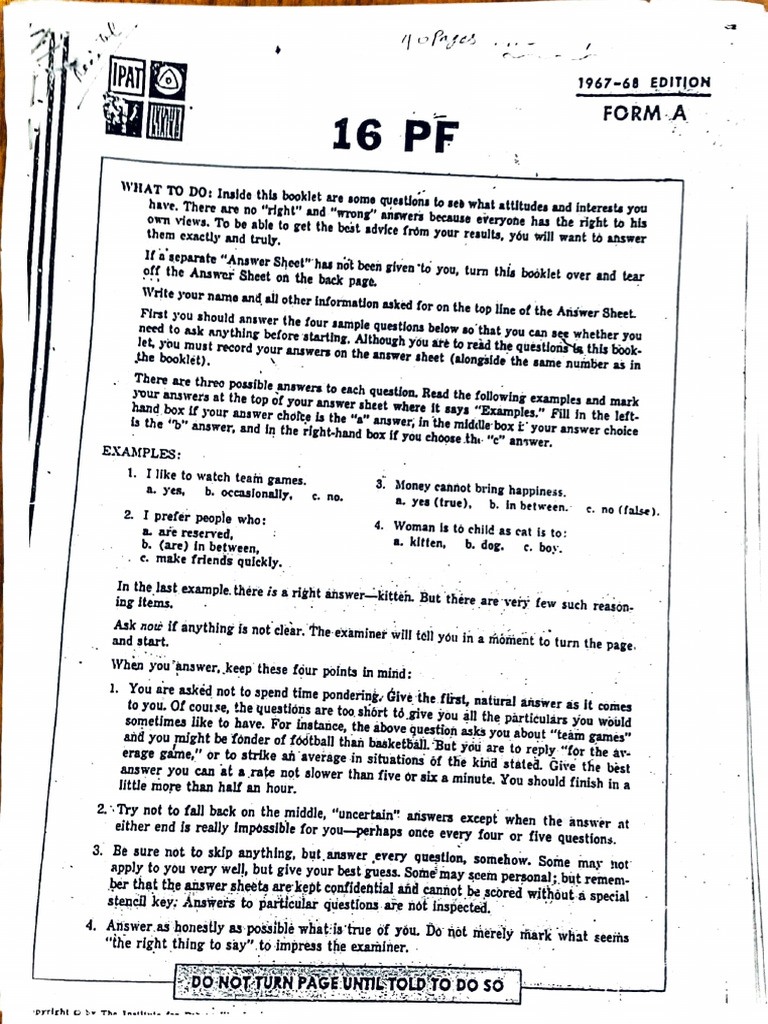 16 PF | PDF