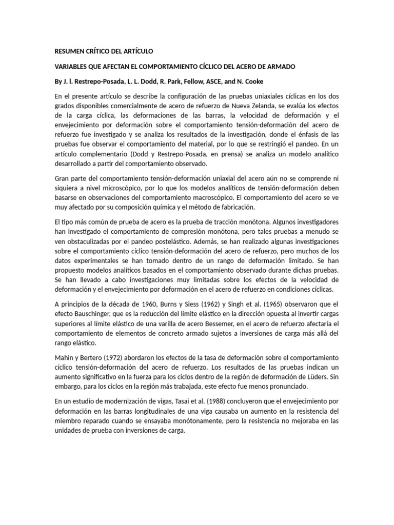 Resumen Critico 1 | PDF