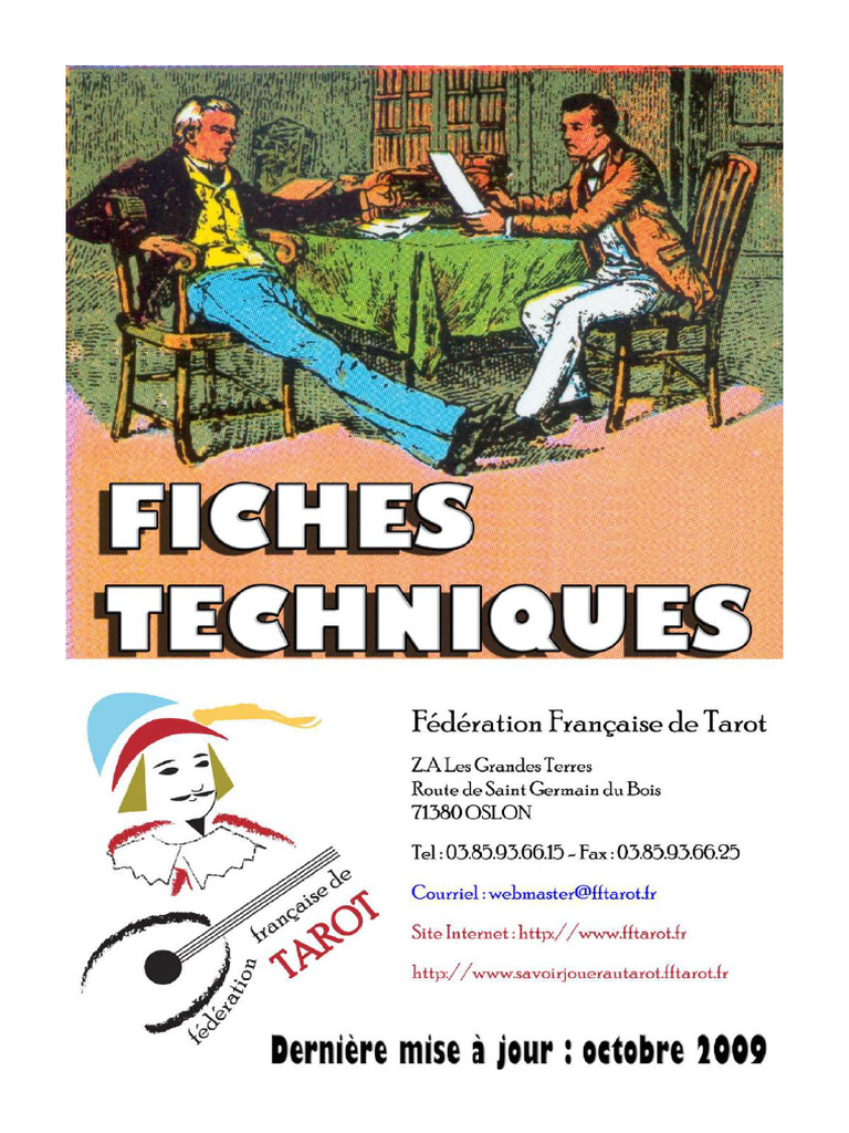 624 Fiches Techniques Tarot Federation Francaise de Tarot | PDF