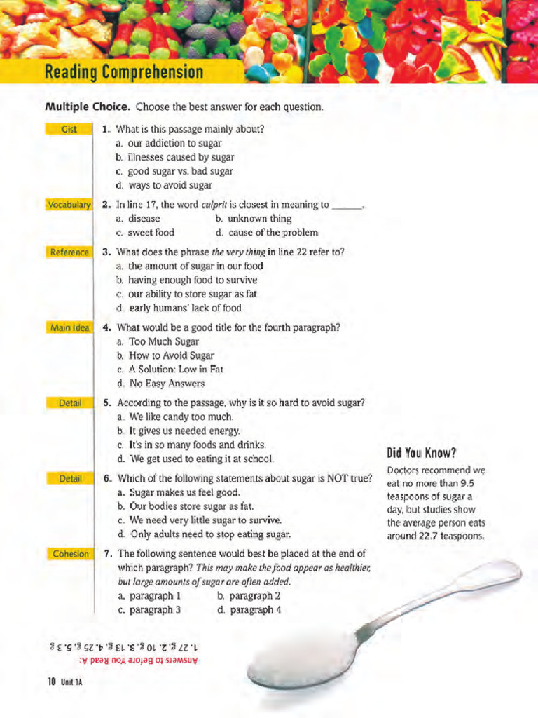 Article Sugar - Questions | PDF