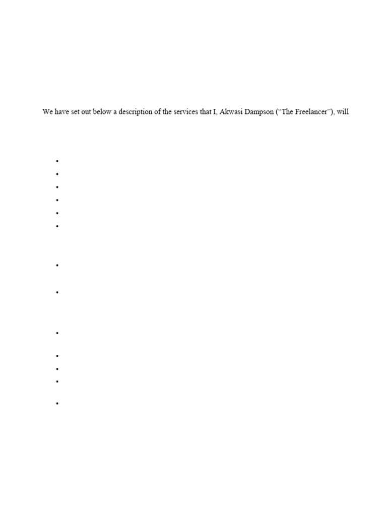 Final Offer of Service Letter of Agreement - RPP | PDF