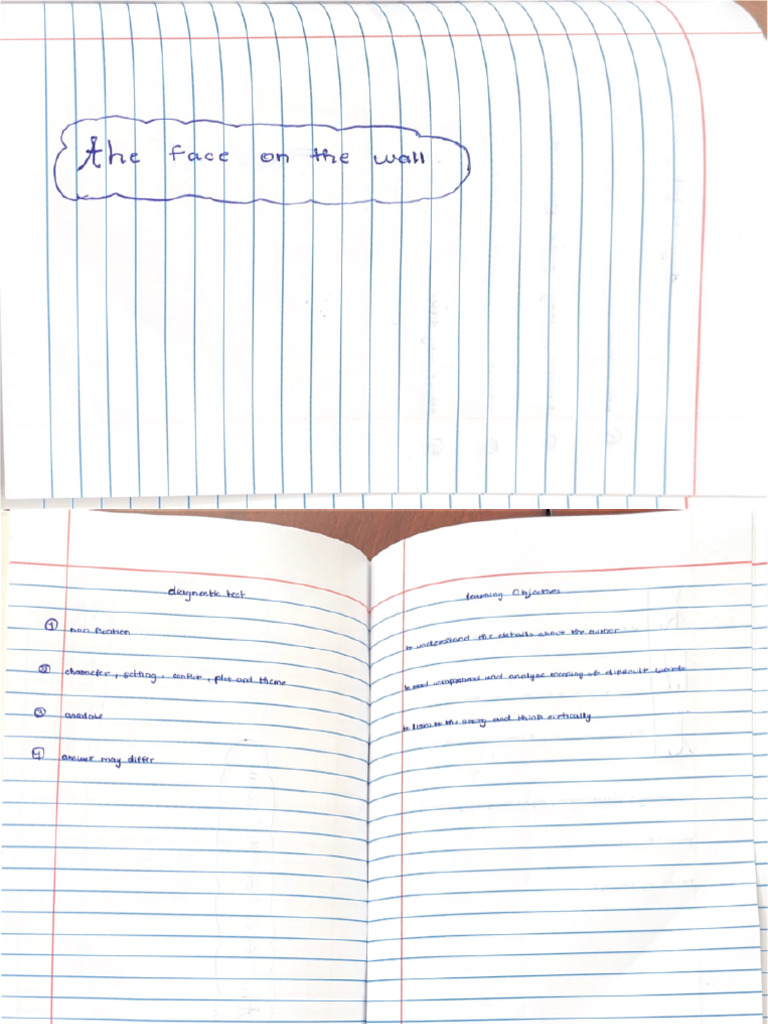 The Face On The Wall Notes | PDF