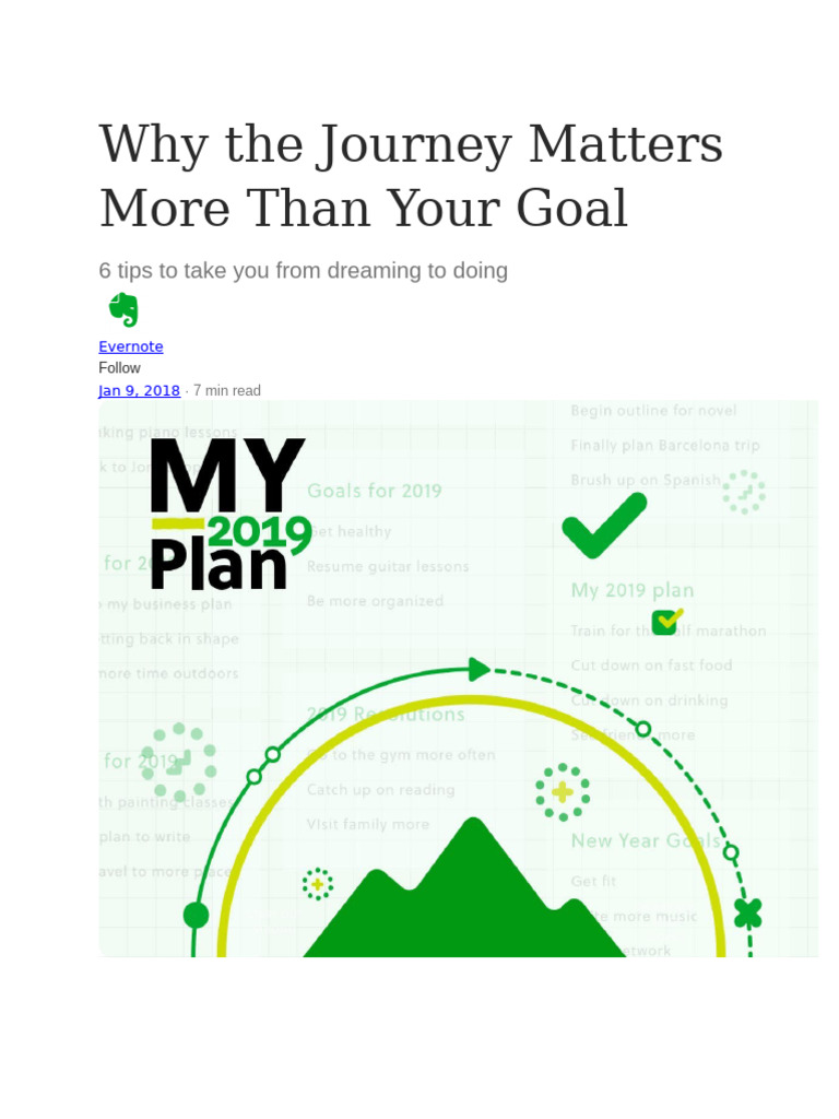Why The Journey Matters More Than Your Goal | PDF