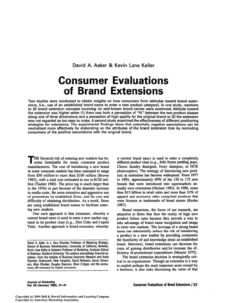 Brand Ex AAKER and Keller | PDF