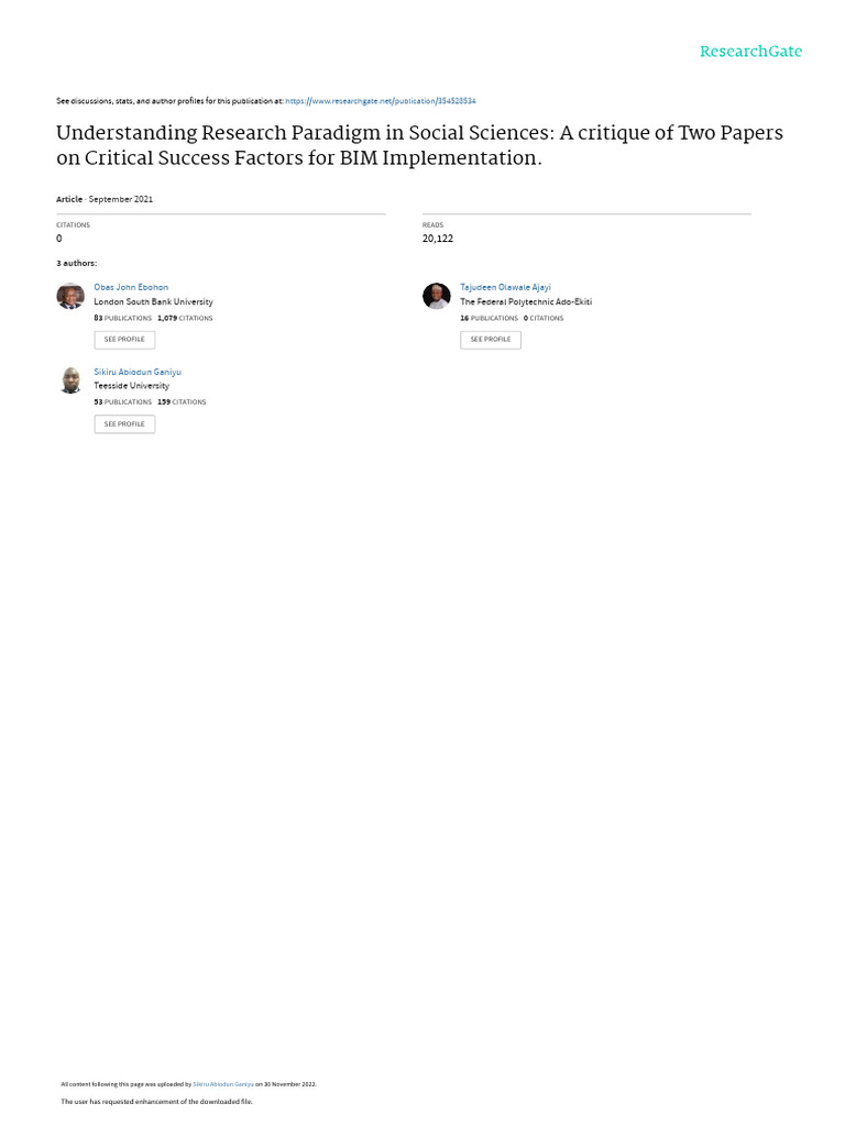 Understanding Research Paradigm in Social Sciences: A Critique of Two ...