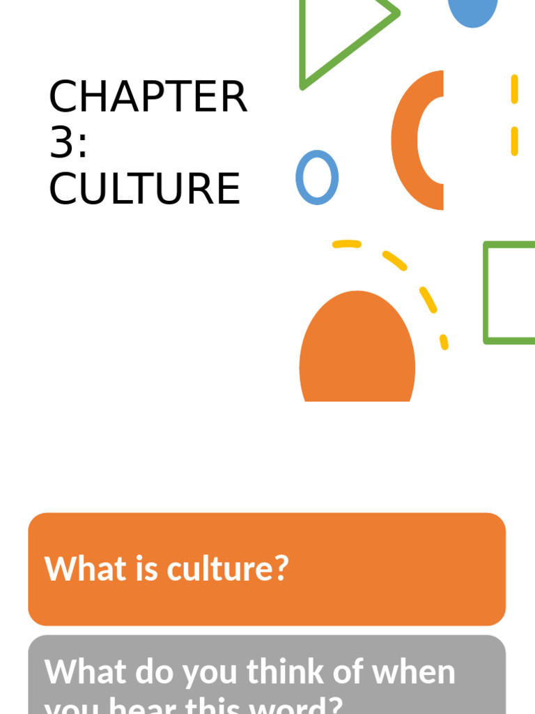 Updated SCL100 Chapter 3-Culture-August 5-Fall 2020 | PDF