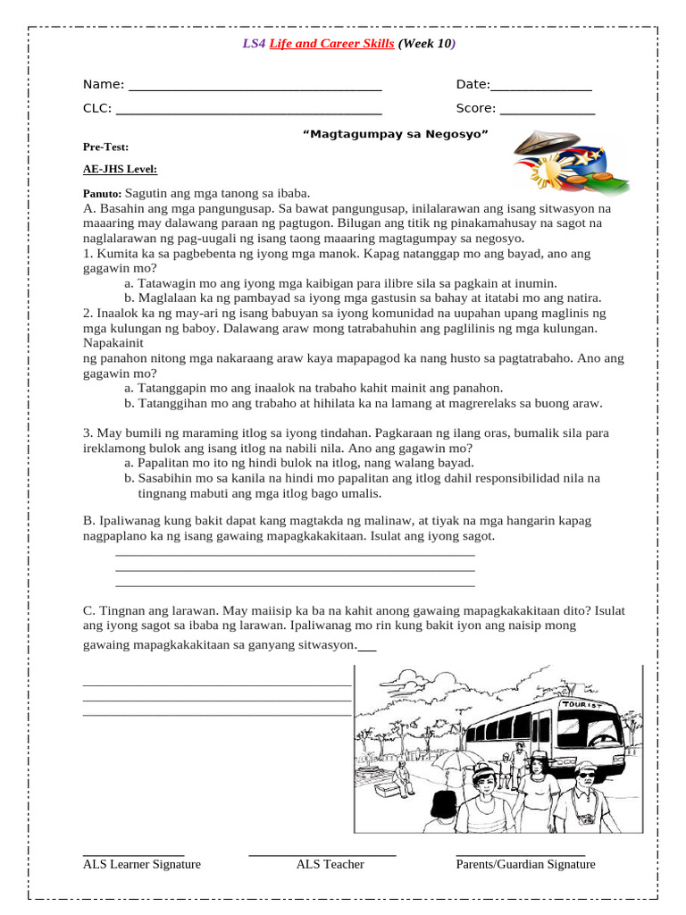 Worksheets LS4 - Success in Business | PDF