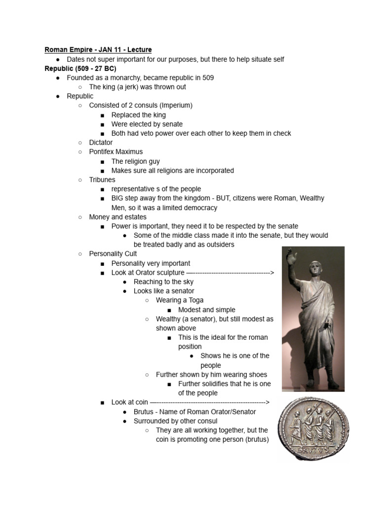 Roman Empire - JAN 11 - Lecture | PDF