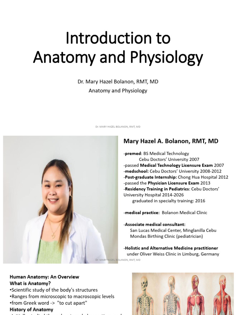 Introduction To Anatomy and Physiology COMPLETE Students | PDF