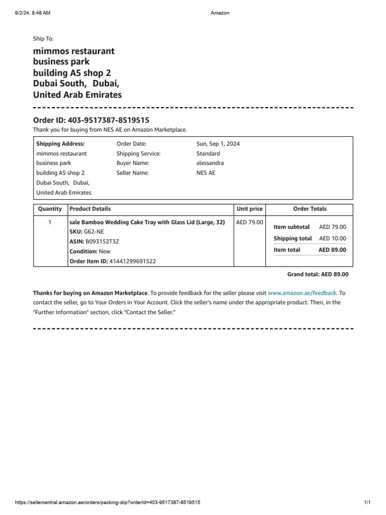 Amazon Invoice | PDF