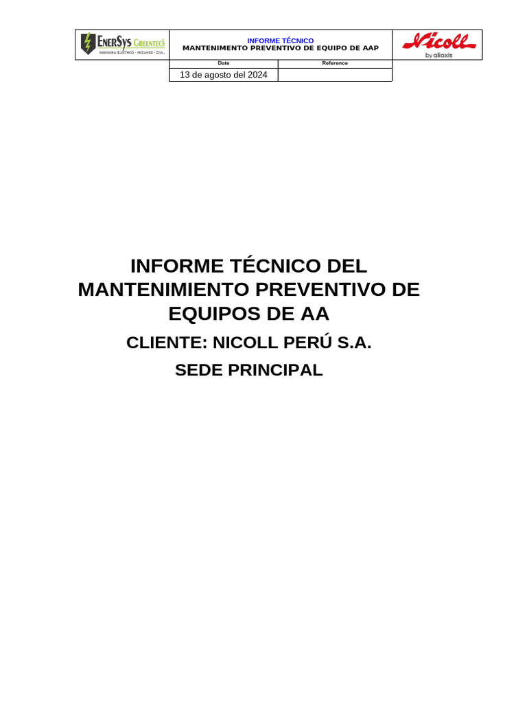 Informe Comedor 1 | PDF