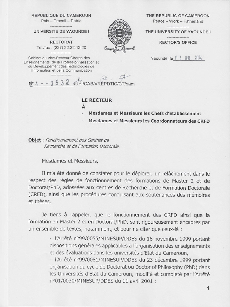 Fonctionnement Des CRFD | PDF