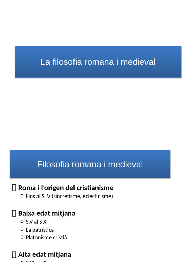 Presentació Tema 6. La Filosofia Medieval | PDF