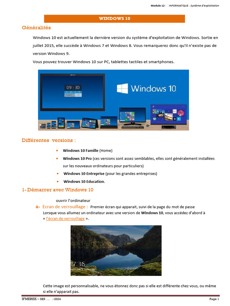 Cours - WINDOWS 10 | PDF