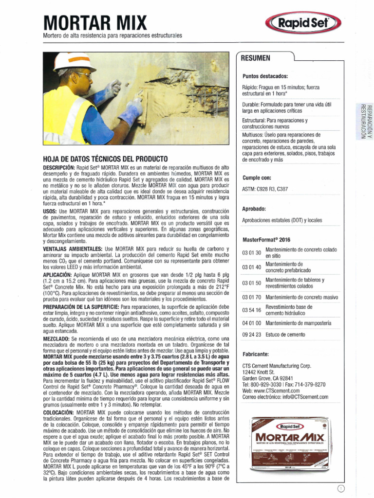 Mortar Mix | PDF