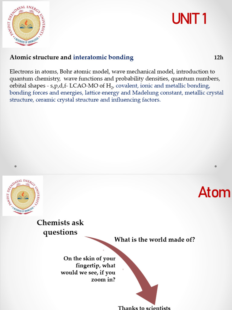 Atomic Structure I - 030322 | PDF