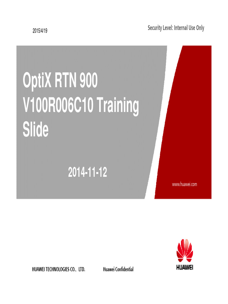 1.OTF302102 OptiX RTN 900 | PDF