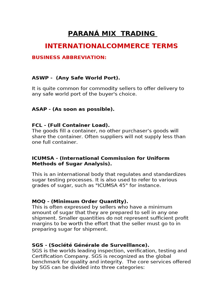 001 Paraná Mix Trading Procedures Office 2020 | PDF