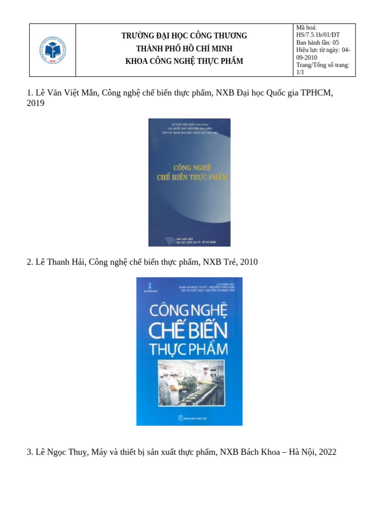 TÀI LIỆU THAM KHẢO THỰC HÀNH CÁC QUÁ TRÌNH TRONG CNTP | PDF