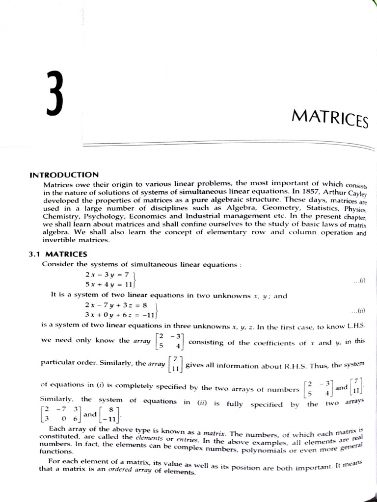 Matrix Theory | PDF