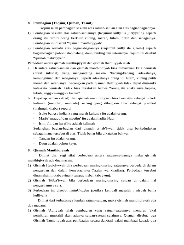 Taqsim Dan Qadliyah | PDF