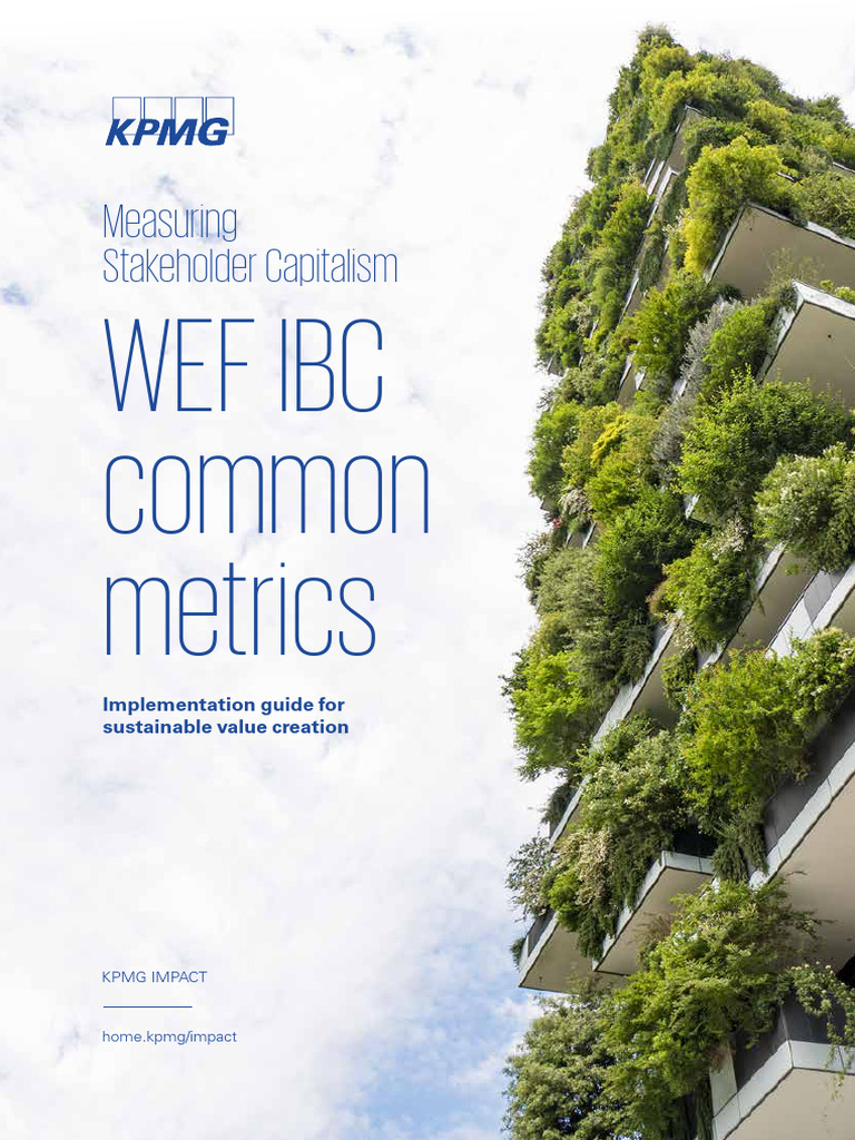 Wef Ibc Common Metrics Measuring Stakeholder Capitalism | PDF