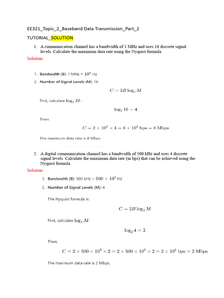 Tutorial Part 2 (SOLUTION) | PDF