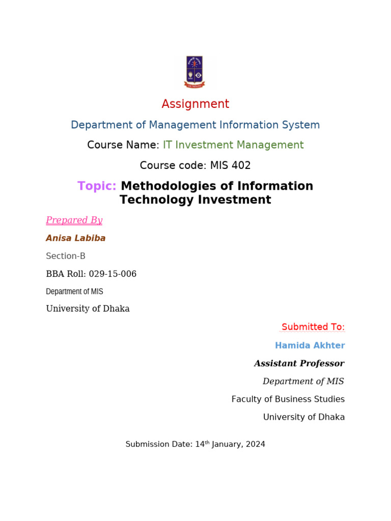 IM Anisa Assignment | PDF
