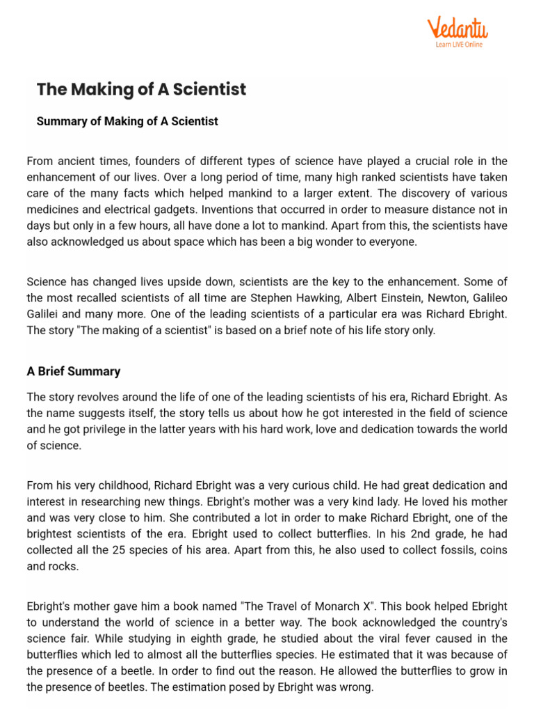 The Making of A Scientist | PDF