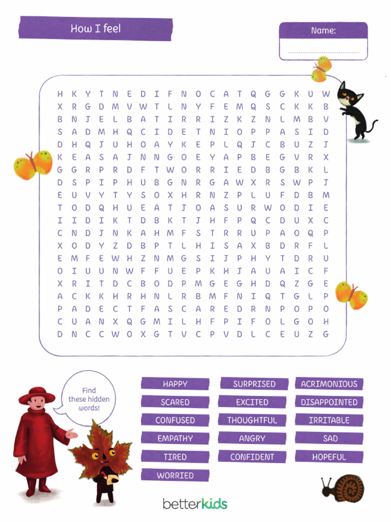 Better Kids: Wordsearch - Feelings (Mixed) | PDF