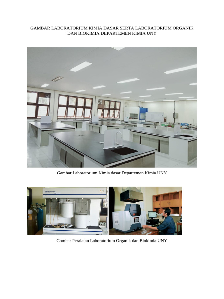 GAMBAR LABORATORIUM KIMIA DASAR SERTA LABORATORIUM ORGANIK DAN BIOKIMIA ...