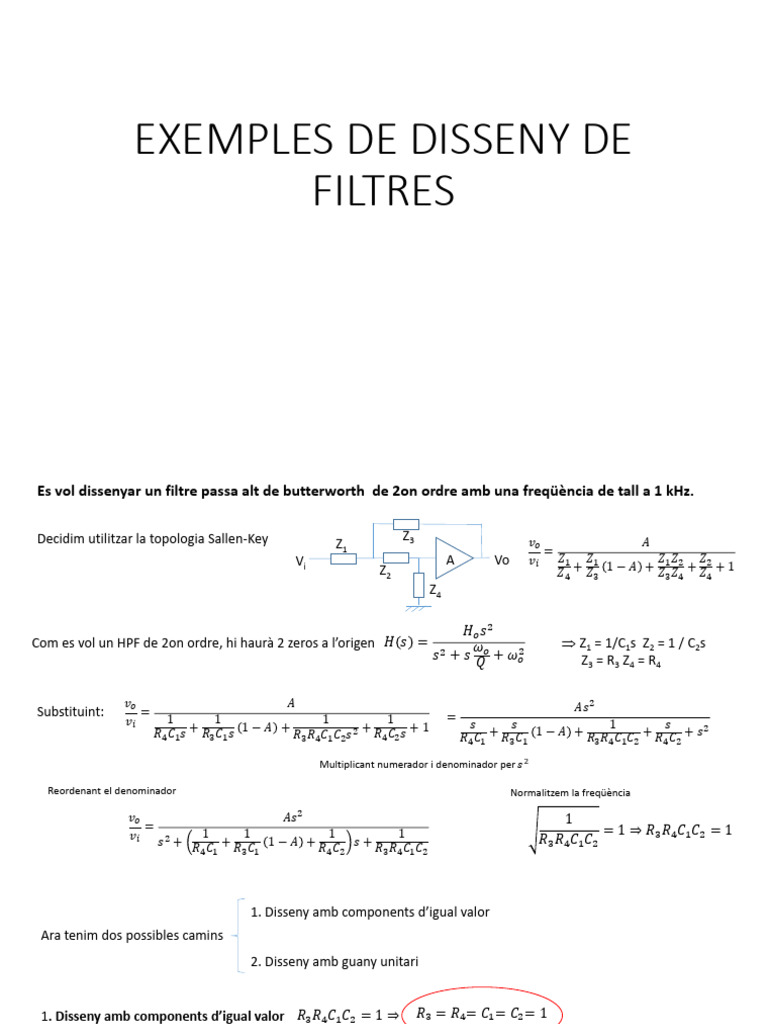 Disseny Filtres | PDF | Cantidad | Metrología