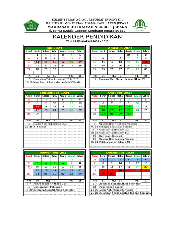 Kaldik 2024 - 2025 | PDF