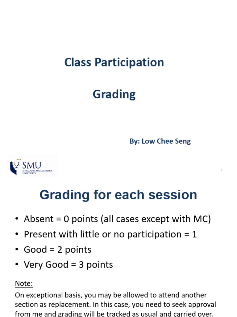 Class Participation Grading | PDF