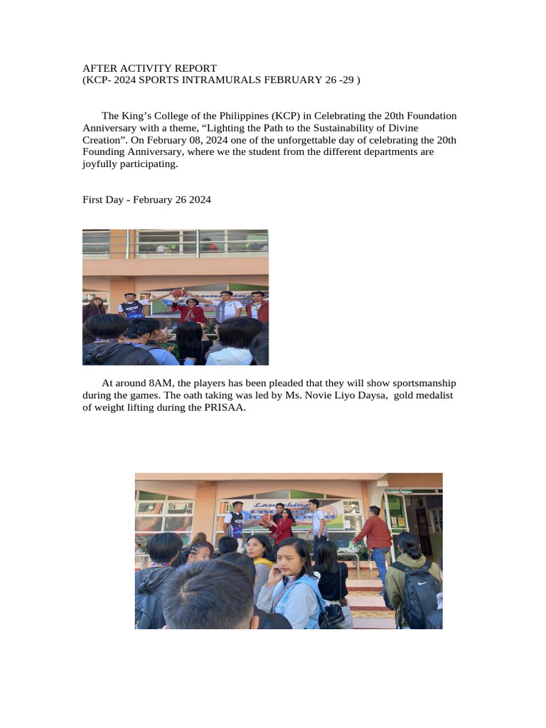 After Activity Report. Group 2 | PDF