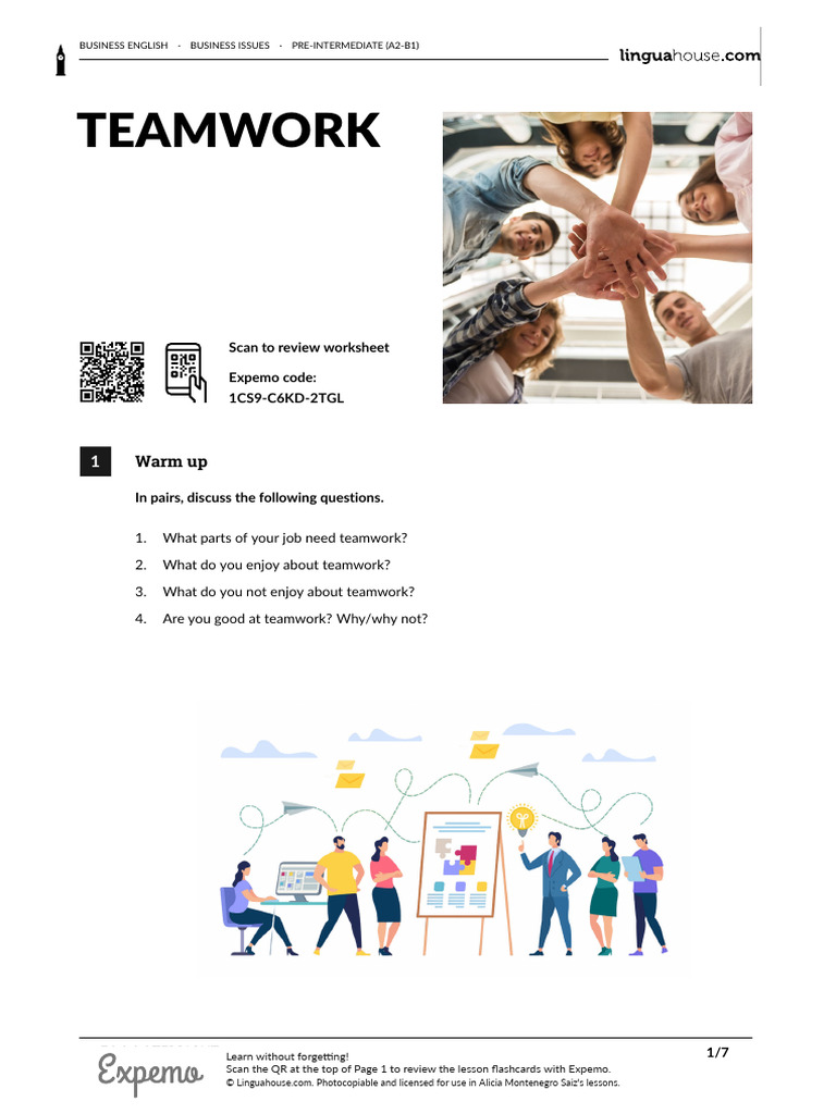 Teamwork British English Teacher | PDF