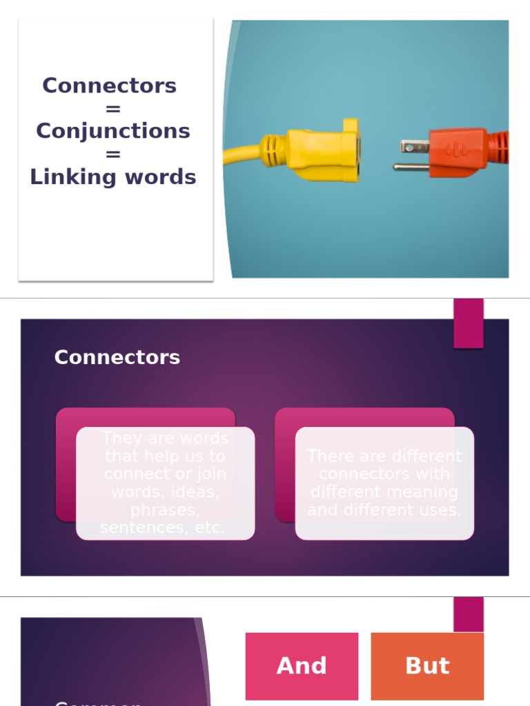 Connectors Lesson 1 Class 4 | PDF